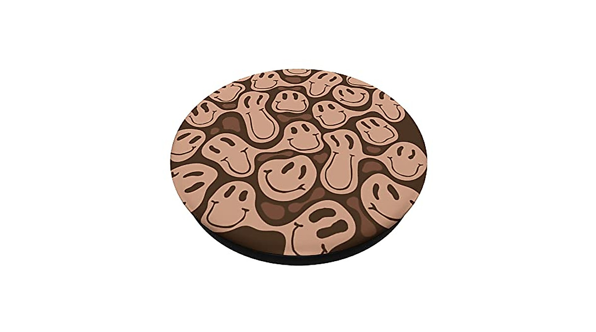 Trippy Smile Face PopSocket - Cute Swappable Grip
