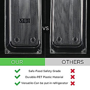 LotFancy Clear Plastic Drawer Organizers, 8 Pack, 9''×3''×2'' Storage Tray for Utensil, Cutlery in Kitchen, Bathroom, Cabinet Drawer, Makeup Vanity Bin Divider