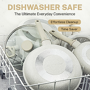 Granitestone 14 Inch Non Stick Frying Pans with Lid, Large Frying Pans Nonstick with Lid, Non Toxic Family Sized Nonstick Skillet, Multipurpose Nonstick Frying Pan, Oven Safe Skillet, Dishwasher Safe…