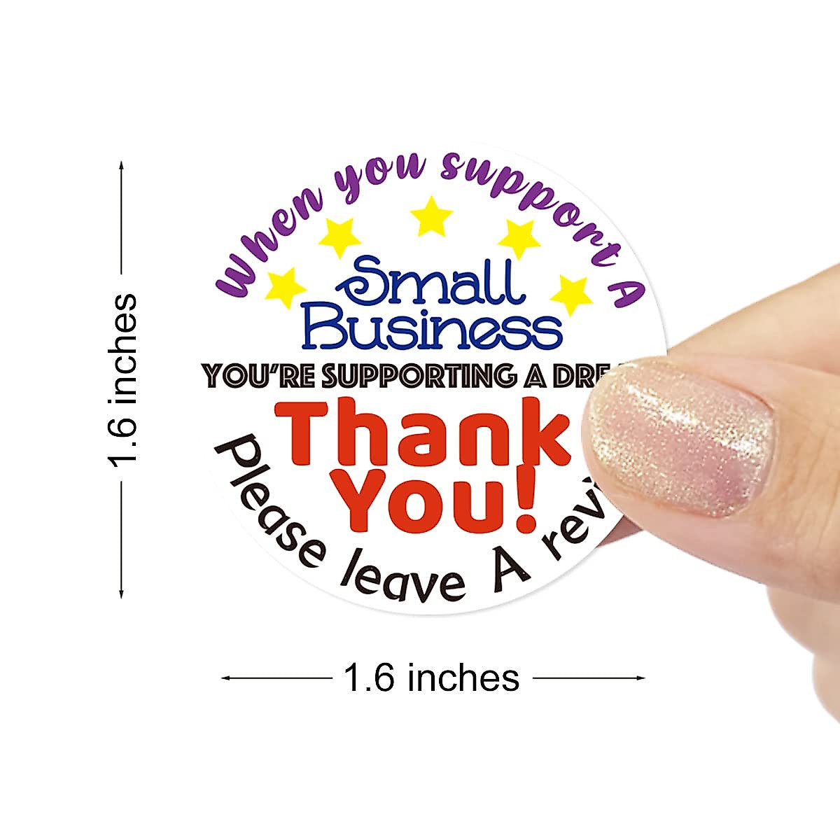 Thank You Support A Small Business Stickers,Thank You Stickers,Handmade Stickers,Small Shop Stickers,Envelopes Stickers for Small Business, 500 Labels Per Roll