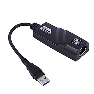 USB 3.0 to RJ45 Universal Network Adapter, High Speed Portable Gigabit Ethernet Network Card, SuperSpeed Internet Adapter with LAN Cable for Windows/VISTA/WIN7/win8/win8.1/OS10.12/