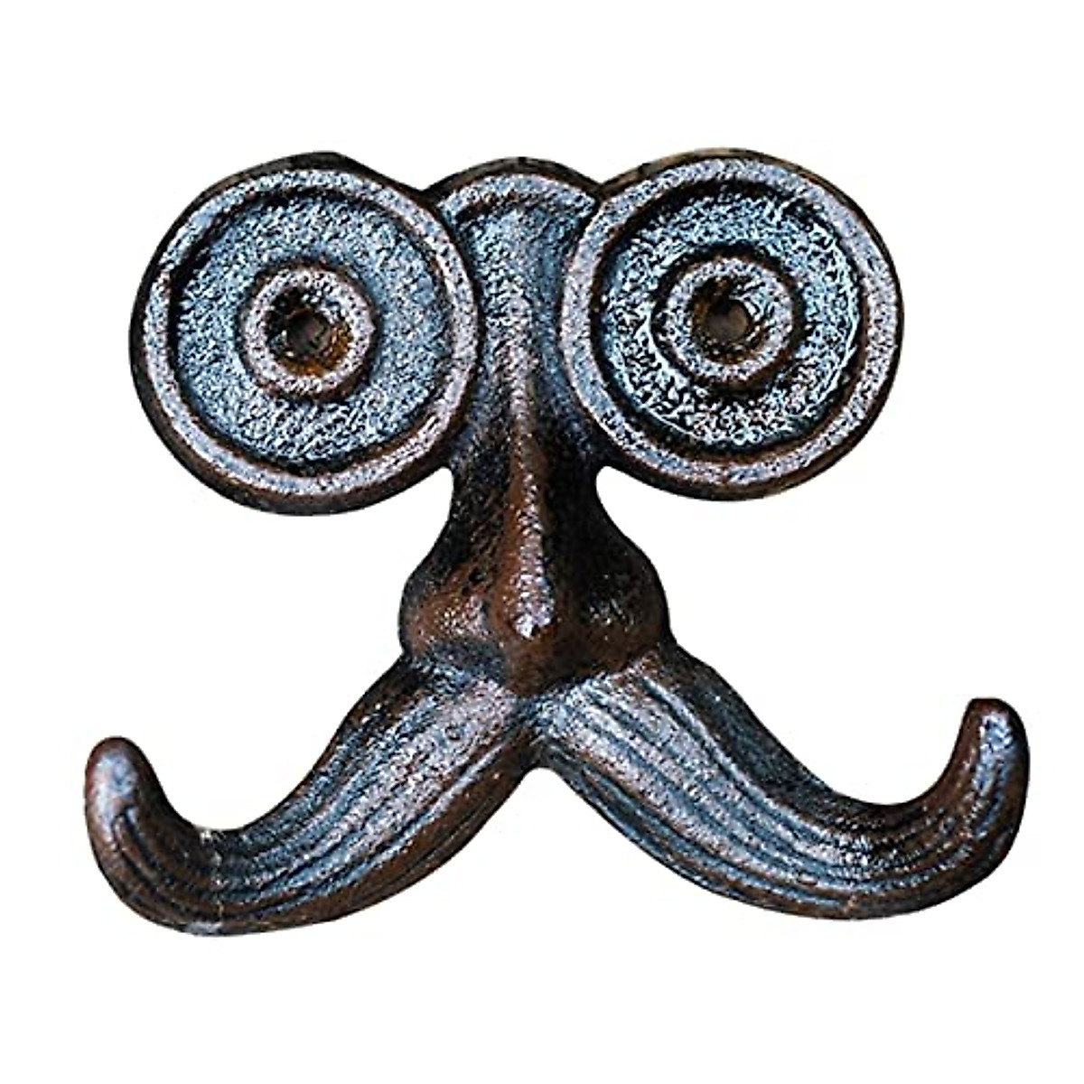 Leefasy Cast Iron Old Man Hook Beard-Shaped Decorative Coat Hanger Rack Keys Holder for Home