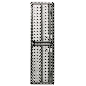 EMMA + OLIVER 5-Foot Rectangle Granite White Plastic Folding Training/Seminar Table