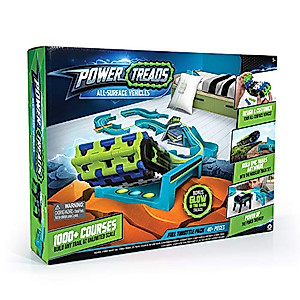 Power Treads - All-Surface Toy Vehicles - Full Throttle Pack - 40+ Pieces (with Bonus Glow-in-The Dark Treads As Seen on TV) - FFP Packaging - by WowWee