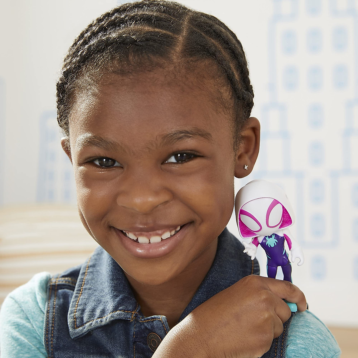 Spidey and His Amazing Friends Hero Reveal 2-Pack, Marvel Action-Figures, Mask-Flip Feature, Ghost-Spider and Black Panther, Kids Easter Gifts, 3+