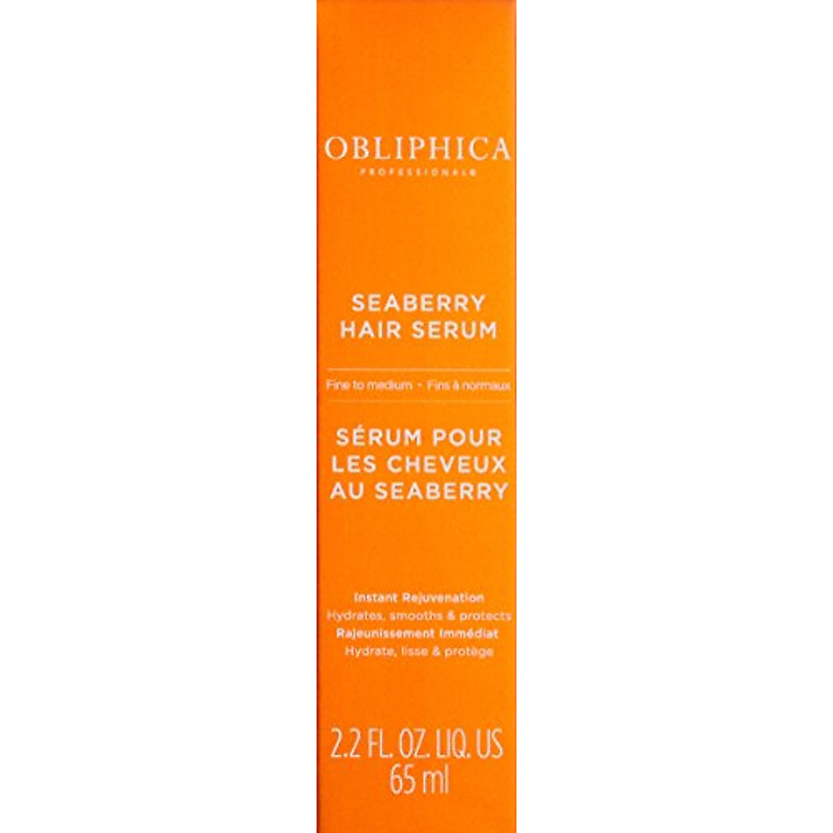 Obliphica Seaberry Leave in Hair Serum for Fine & Medium Hair - Vitamins and Omegas for Frizz Free & Nourished Hair - Hair Serum for Dry Hair and Growth - 2.2 Fl Oz