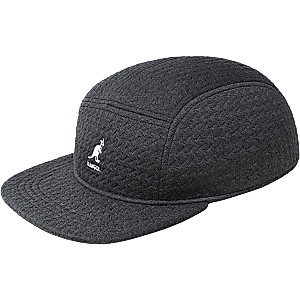 Kangol Embossed 5 Panel Cap - Black/Black/1SFM Black/Black, One Size