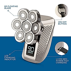 AidallsWellup Head shavers for Bald Men, Anti-Pinch Bald Head shavers for Men, Electric Head Shavers for Men, Maquina De Afeitar para Hombre, Head Shavers for Bald Men Wet and Dry, Powerful