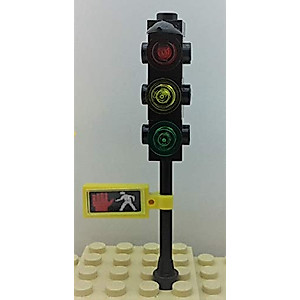 Road Signs & Traffic Lights Building Bricks Play Set Toys Living Traffic Toy Signs for Kids-Building Toys City Street Village, 7 Piece Educational Learning Gift