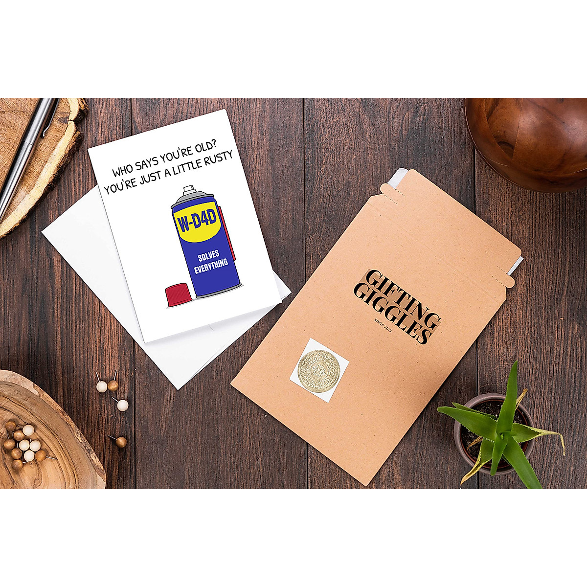 GIFTING GIGGLES Funny Happy Birthday Card for Dad – From Son, Daughter, Kids, Children, All of Us - Great Happy Bday Gift for Father, Papa, Step Dad, Daddy, Padre | 30th 40th 50th 60th 70th 80th