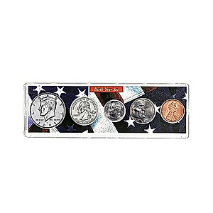 2005-5 Coin Birth Year Set in American Flag Holder Uncirculated