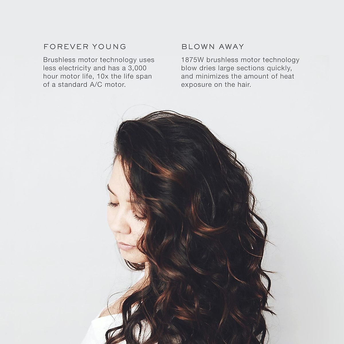 Kristin Ess Hair Iconic Professional Style Blow Dryer with Smoothing Nozzle + Diffuser - 1875W Dual Voltage Hair Dryer - Ionic Settings for Smoothing + Frizz Control - 2 Speeds + 3 Heat Settings