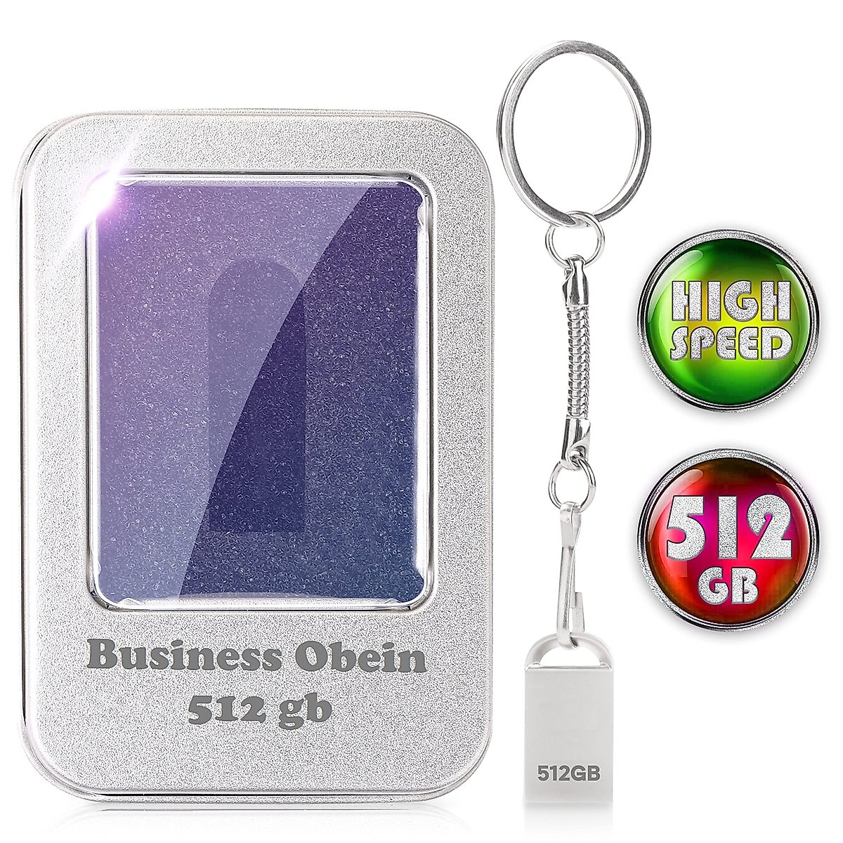 USB Flash Drive Mini | 512 GB Memory Stick | USB 2.0 Flash Drive | Metal Casing | Portable Thumb Drive | Lightweight with Large Capacity | Reliable and Stable Storage Capacity | Supports All OS |