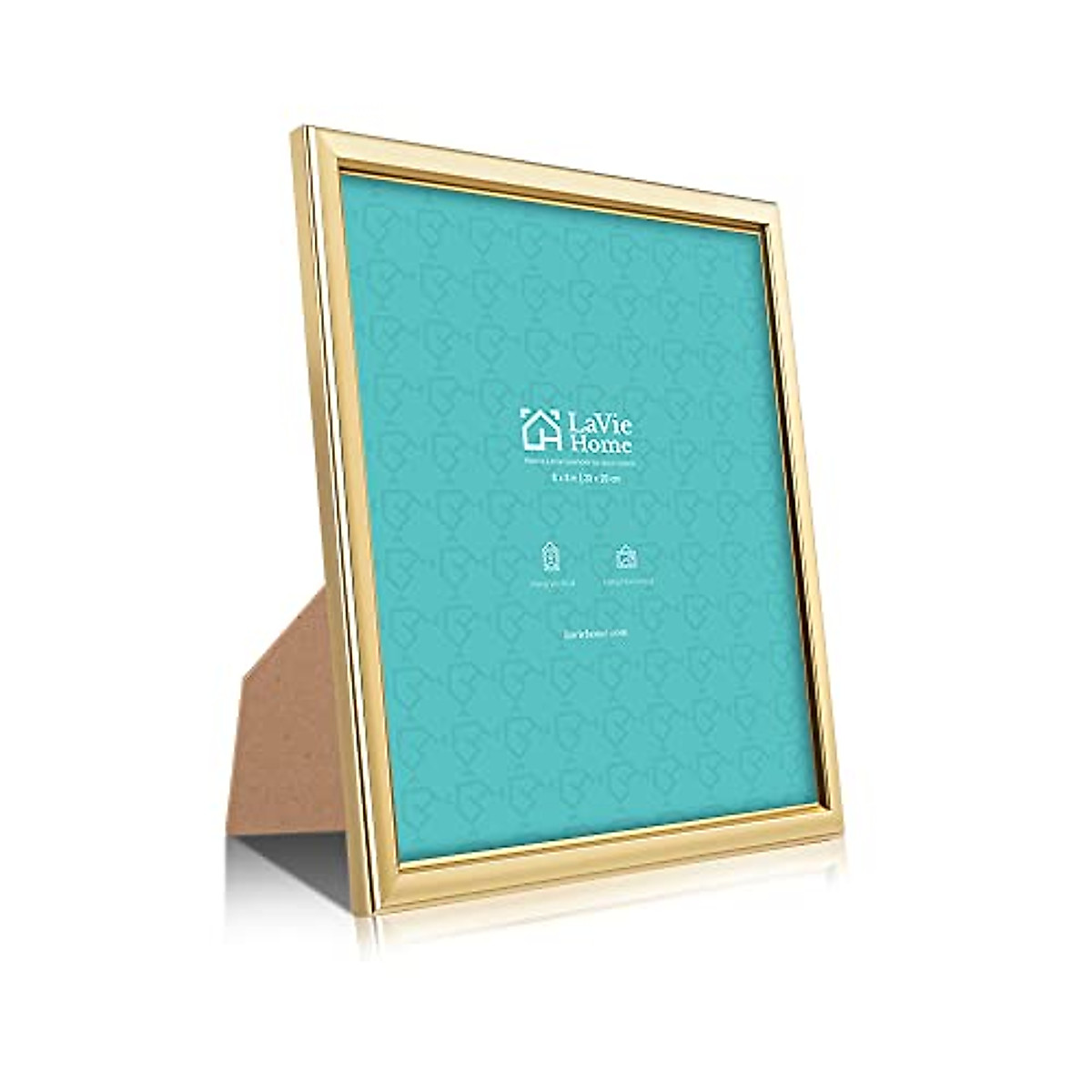 LaVie Home 8x8 Picture Frames (1 Pack, Gold) Simple Designed Photo Frame with High Definition Glass for Wall Mount & Table Top Display