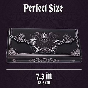 Nemesis Now Embossed Purse, Gothic Wallet, 18.5cm - Pawzuph Cat