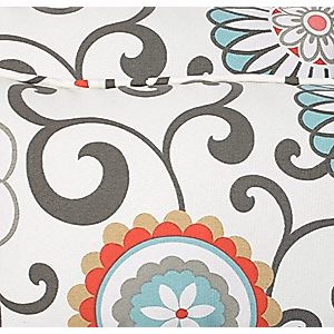 Pillow Perfect Outdoor/Indoor Pom Play Peachtini Lumbar Pillows, 11.5" x 18.5", Blue, 2 Count