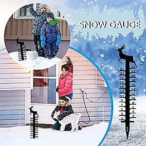 Table Levelers 3/8 Gift 24cm Snowflake Snow Measuring Instrument Snowmobile Snow Measuring Instrument Metal Snow Measuring Ruler Outdoor Garden Ornament 2ft Level Magnetic (Black, One Size)