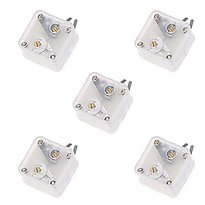 Acxico 5Pcs 223p Duplex Radio Variable Capacitor 60pf/140pf 2.1mm Hole Shaft for Pocket Radio Accessories