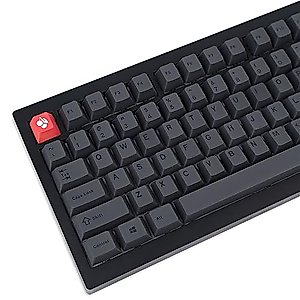 GEKUCAP 128 Keys Dark Grey Keycaps, Cherrr Profile PBT Customized Keycaps Set, Dye Sublimation Black and Grey Keycaps Fit for Any Cherry Mx Switches Gaming Mechanical Keyboard