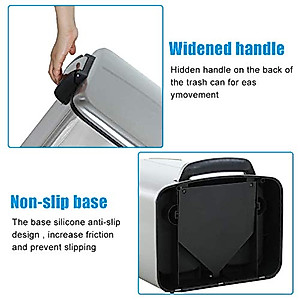 Dual Trash Can for Recycling and Trash 10 Gallon Step Garbage Cans with Lid & Double Barrel for Kitchen Bedroom Bathroom Office Fingerprint-Proof Brushed Stainless Steel Rubbish Bin 40Liter