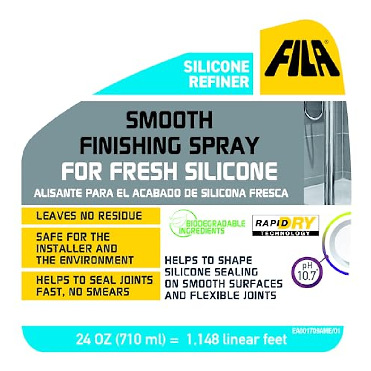 FILA Surface Care Solutions, Silicone Finishing KIT, Silicone Smoothing Spray, Suitable with caulking Tool kit and Silicone Tools, Perfect for Finishing Silicone Spray, Caulk Tool Included, 24oz