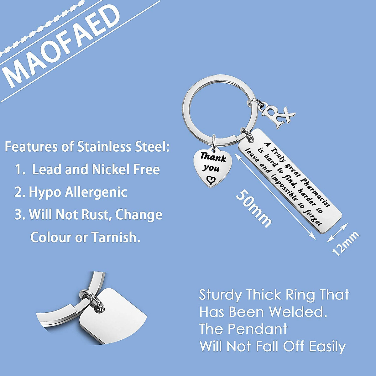 MAOFAED Pharmacist Keychain A Truly Great Pharmacist is Hard to Find Keychin Pharmacist Appreciation Gift Pharmacist Retirement Gift (truly great pharmacist)