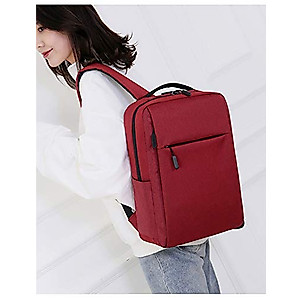 YXQSED Travel Laptop Backpack for Men Women, Slim Lightweight Backpack School Bookbag with Laptop Compartment for Work Business and College, Waterproof Computer Bag Fits 14-15.6 Inch Notebook Red