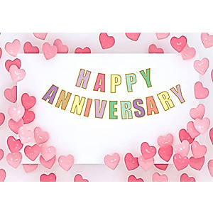 Happy Anniversary Banner, Wedding Anniversary Party Funny Paper Sign Party Supplies