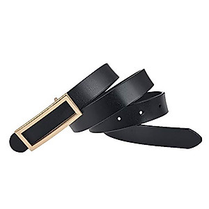 INSIGHTER Genuine Leather Belt for Women Waist Skinny Dress Belt for Jeans Pants 0.93" Width Black Red Brown White