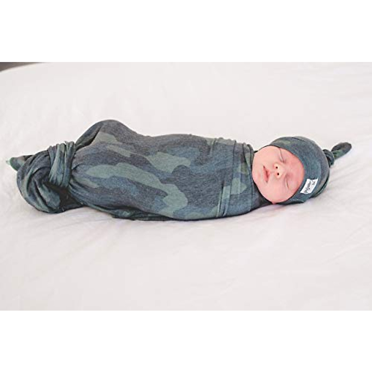 Large Premium Knit Baby Swaddle Receiving Blanket "Hunter" by Copper Pearl
