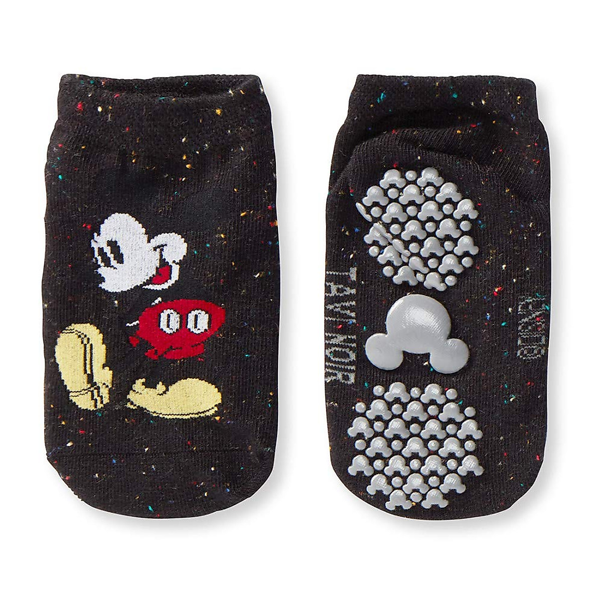 TAVI NOIR Tiny Soles Disney Character Pattern Toddler Low Rise No-Slip Grip Socks Packs, Mickey, S - 2-4 y/o
