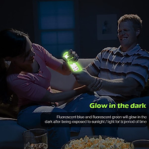 Silicone Protective Case Compatible for Sony PS5 Remote Skin Case, Anti-Drop/Non-Slip Silicone Protective Cover ，Glow in The Dark （Glow Blue + Glow Green +Red）