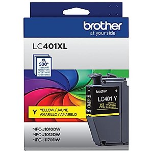 Brother Genuine LC401XLY High Yield Yellow Ink Cartridge