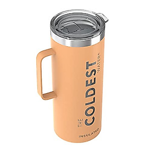 The Coldest Coffee Mug - Stainless Steel Super Insulated Travel Mug for Hot & Cold Drinks, best for tea, lattes, cappuccino Coffee Cup(Peach 32 oz)