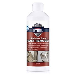 Stainless Steel Rust Remover & Cleaner, NSF Approved Safe for Food Areas. Non-Toxic Stainless Steel Cleaner for Appliances is Perfect for Rust Stains, Your Fridge, Best Knife or Pan & more (17 oz)