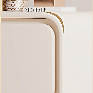 WestUx Modern Minimalist Nightstand, Mid-Century with Drawer Bedside Table Solid Wood Bedroom Furniture for Bedroom Living Room,A,40x40x50cm(16x16x20inch)