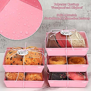 LOADSFUN 60 Pack Charcuterie Boxes with Clear Lids, 5 Inches Paper Cake Boxes Cookie Square Boxes with Windows, Disposable Food Containers for Strawberry Dessert, Sandwich