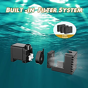 Jutai Floating Pond Fountain Pump with LED Lights Electric 2 Tier Spray, 2023 Plug in DC 12V Outdoor Water Fountain Waterfall for Small Ponds, Garden, Inground Pools, 32.8ft Power Cord(Warm White)