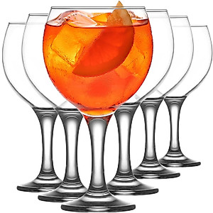 lav Gin and Tonic Glass Set 6-Piece, Clear Balloon Wine Glasses 21.75 Oz for Red Wine and Other Cocktails, Oversize Large Goblets for Spritz and Water