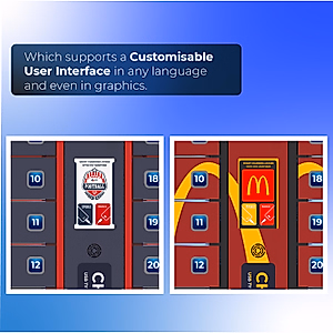 Cellphone Charging Station Locker, 32 Slots Smartphone Charging Station,USB Rechargeable Cellphone Locker for Most Phones(White)