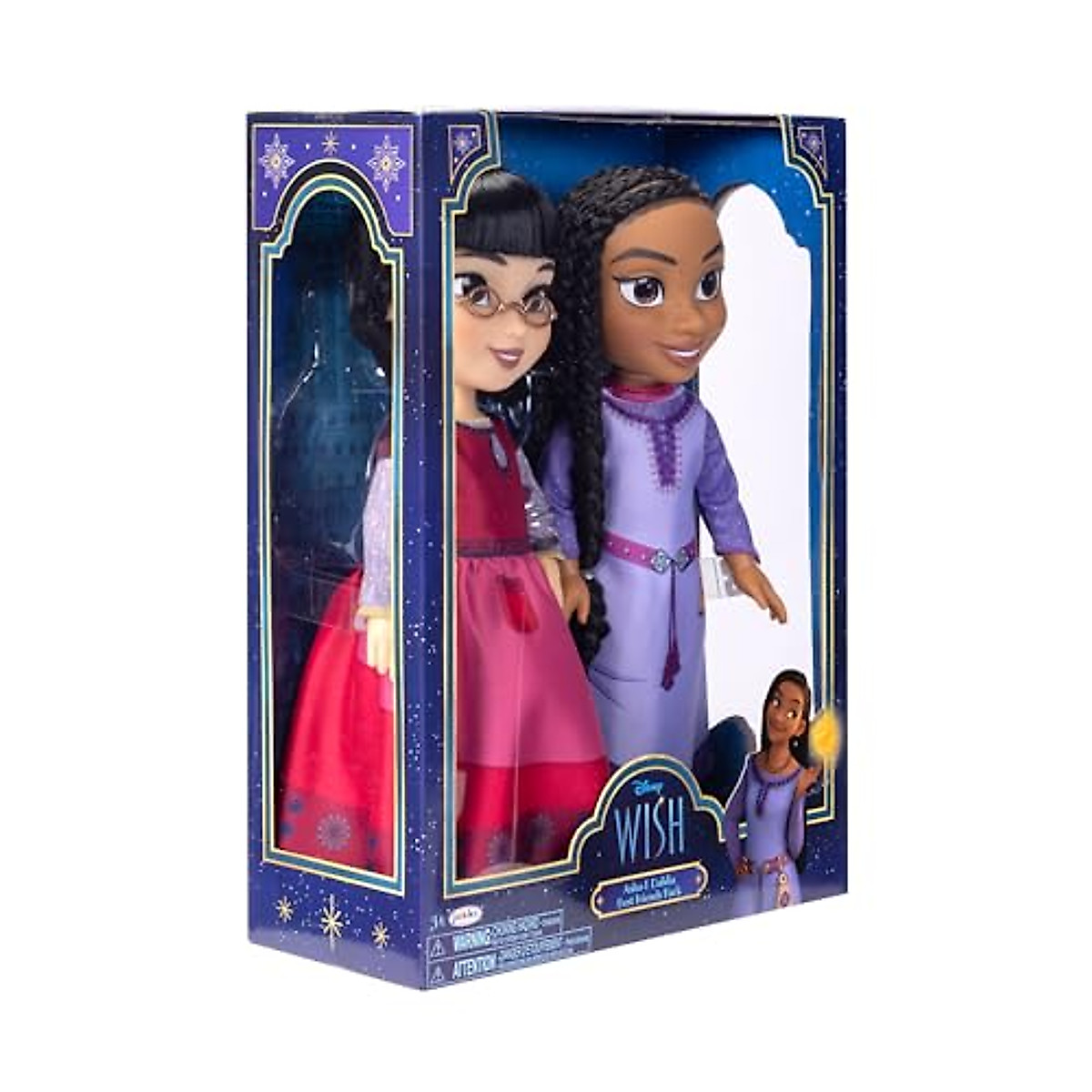 Disney's Wish Asha & Dahlia Dolls Best Friends Pack, 14 Inches Tall, Each with Movie Authentic Outfits and Accessories