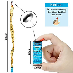 40 Pack Fly Strips Indoor Sticky Hanging, Fruit Fly Traps for Indoors/Outdoors, Fly Paper Strips Indoor Hanging Fly Catcher Tape Killer