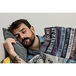 Pozevan Brother in Law Gift Blanket, Brother in Law Birthday Gifts, Gifts for Brother in Law, Brother in Law Gifts Ideas, Best Wedding for Brother in Law - 50" X 60"