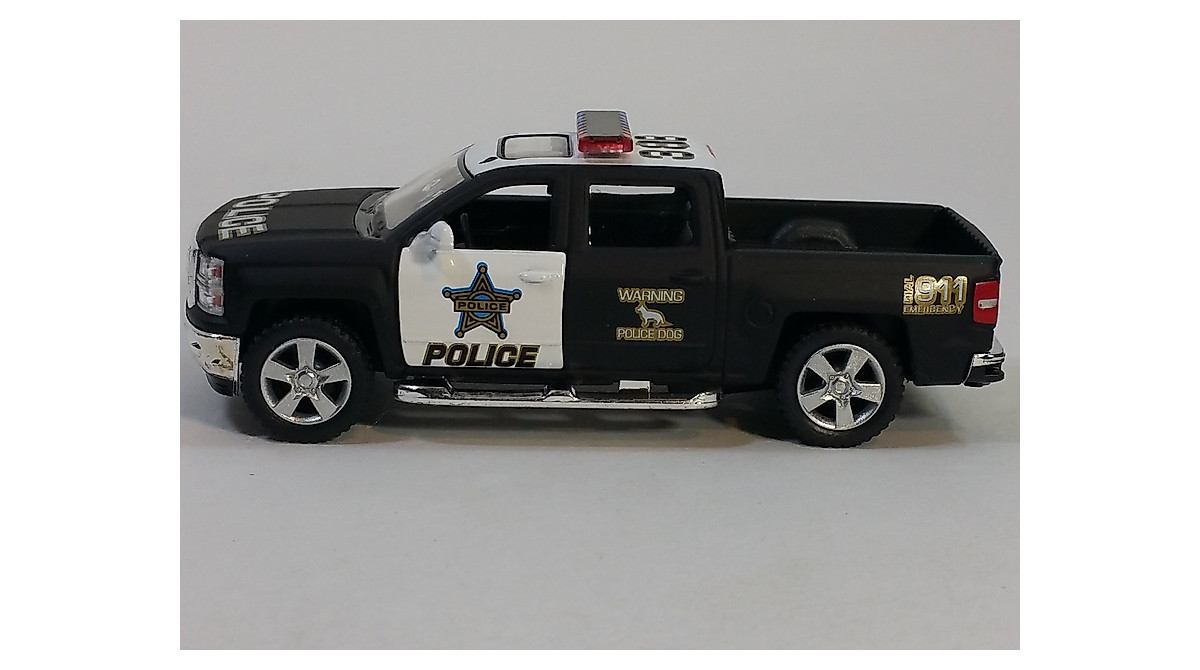 Diecast Chevrolet Silverado Police Truck | KiNSMART Model