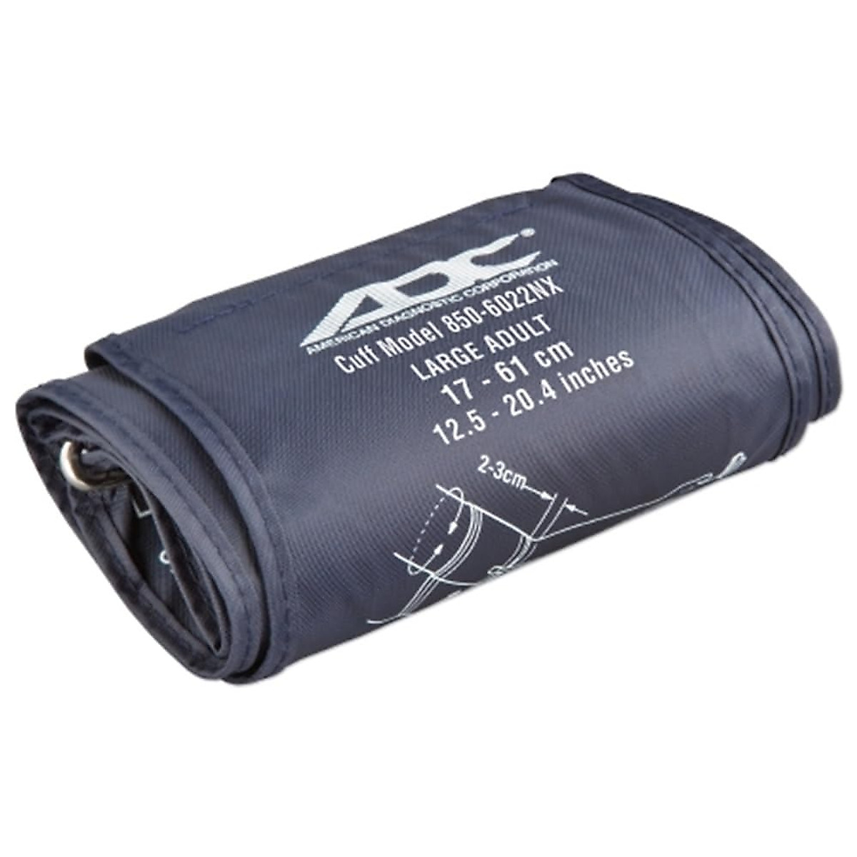 American Diagnostic Corporation 850-6022N? Cuff & Bladder-6021N, 6022N, Soft Wide Range Adult, Navy, LF UPC Code 634782074876