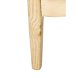 Safavieh Home Ellaria Modern Blue and Natural Settee Loveseat with Pillows