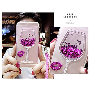 Galaxy S10 Plus Liquid Case,Shinetop 3D Diamond Creative Flowing Quicksand Cover for Samsung Galaxy S10 Plus Bling Glitter Floating Stars Soft TPU Silicone Crystal Clear Protective Case - Hot Pink