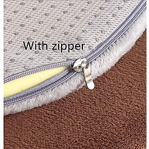 Oleewel Memory 13 inch Foam Seat Cushion Anti-Slip Soft Round Stool Cushion Chair Pad Black