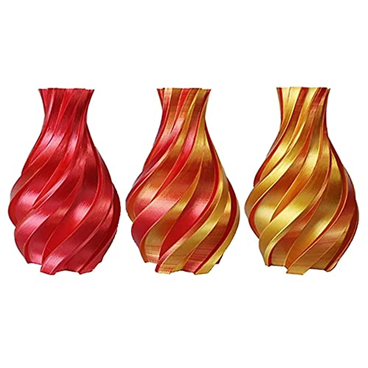 ECHEN PLA Filament 1.75mm, 3D Printer Filament Dual Color Filament, Silk Gold Red 3D Printing Filament 1KG/2.2lb