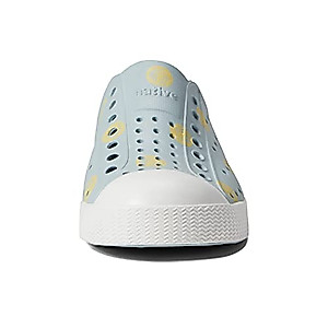 Native Shoes Girl's Jefferson Print (Little Kid/Big Kid) Skip Blue/Shell White/Gone Bananas Scribble Dots 11 Little Kid M